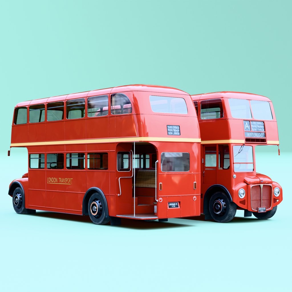 Low Poly Bus | Buses 3D Models models | BlenderKit