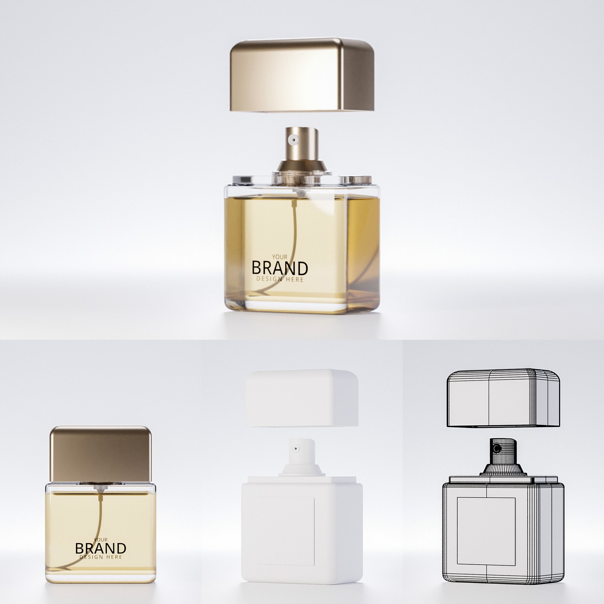 Elegant Perfume Bottle | Miscellaneous models | BlenderKit