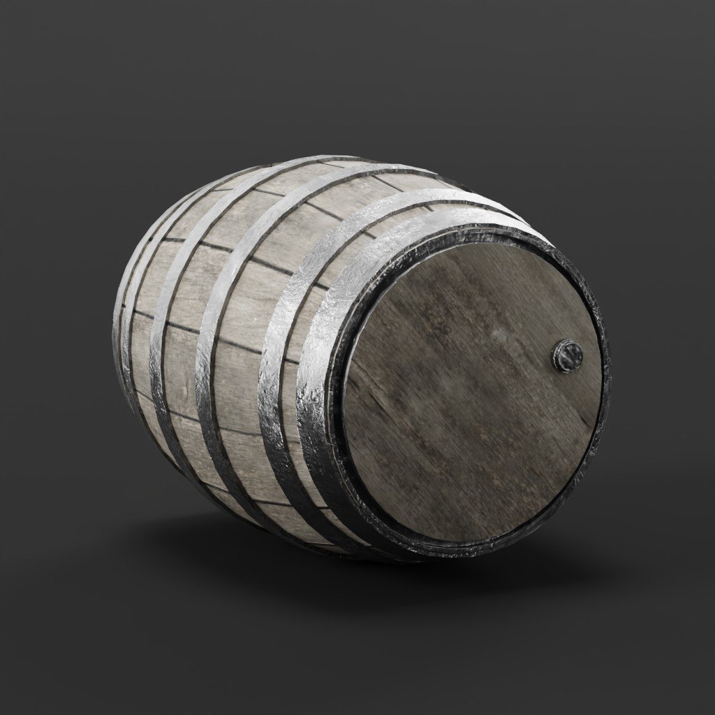 Aged Wooden Storage Barrel | Containers models | BlenderKit