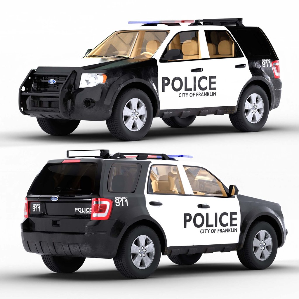 Police Car | FREE Modern Cars models | BlenderKit