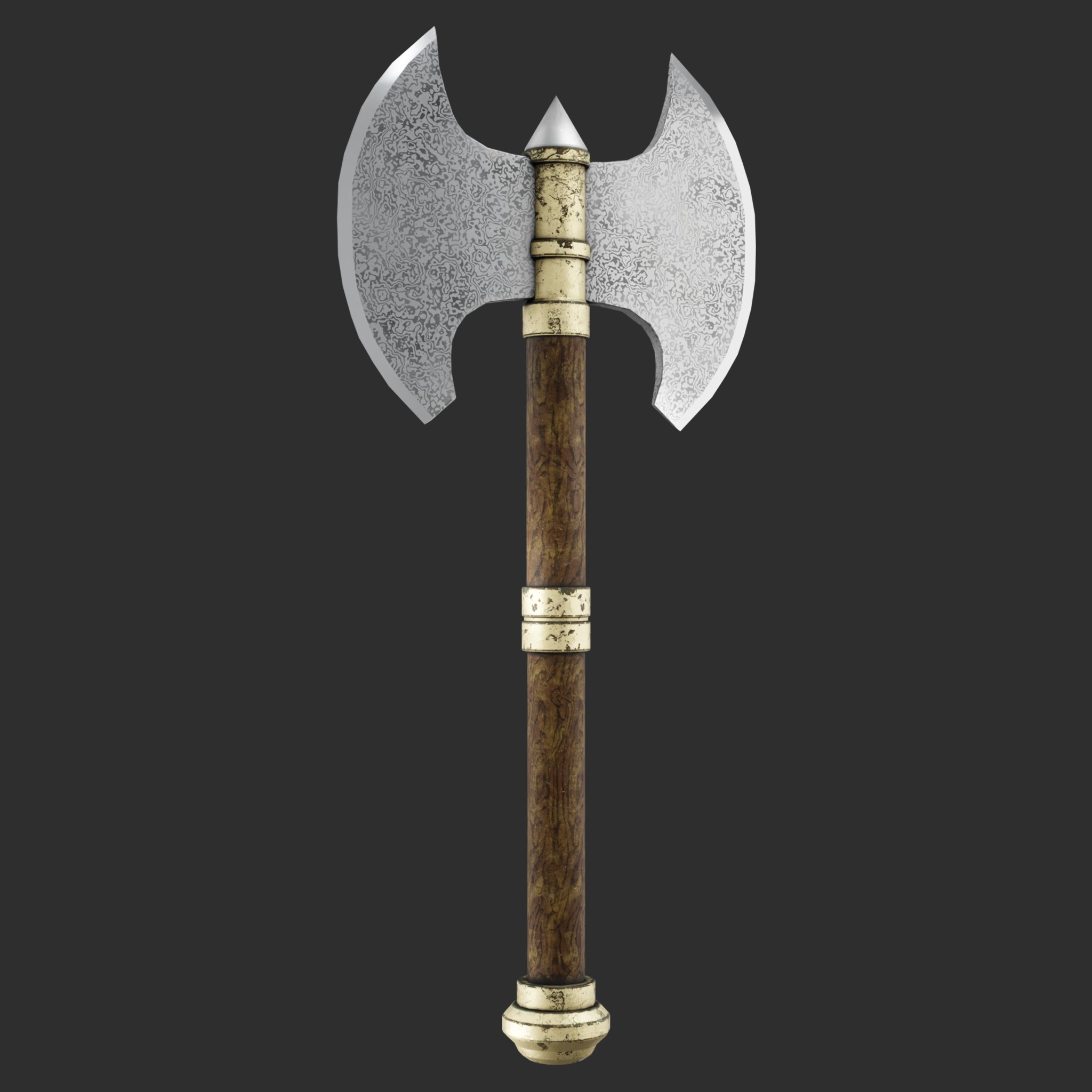 Two Sided Battle Axe | Historical Weapons models | BlenderKit