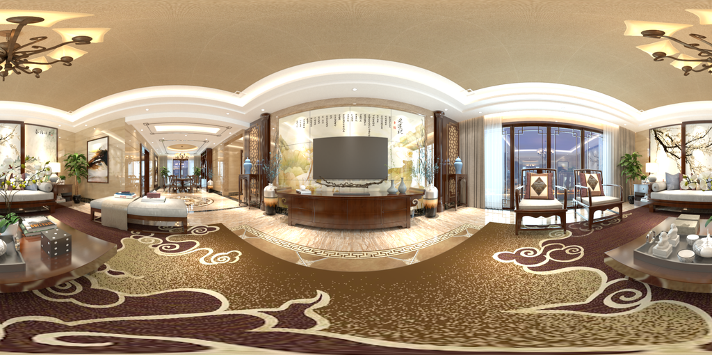 Living room | FREE Interiors HDRis | BlenderKit