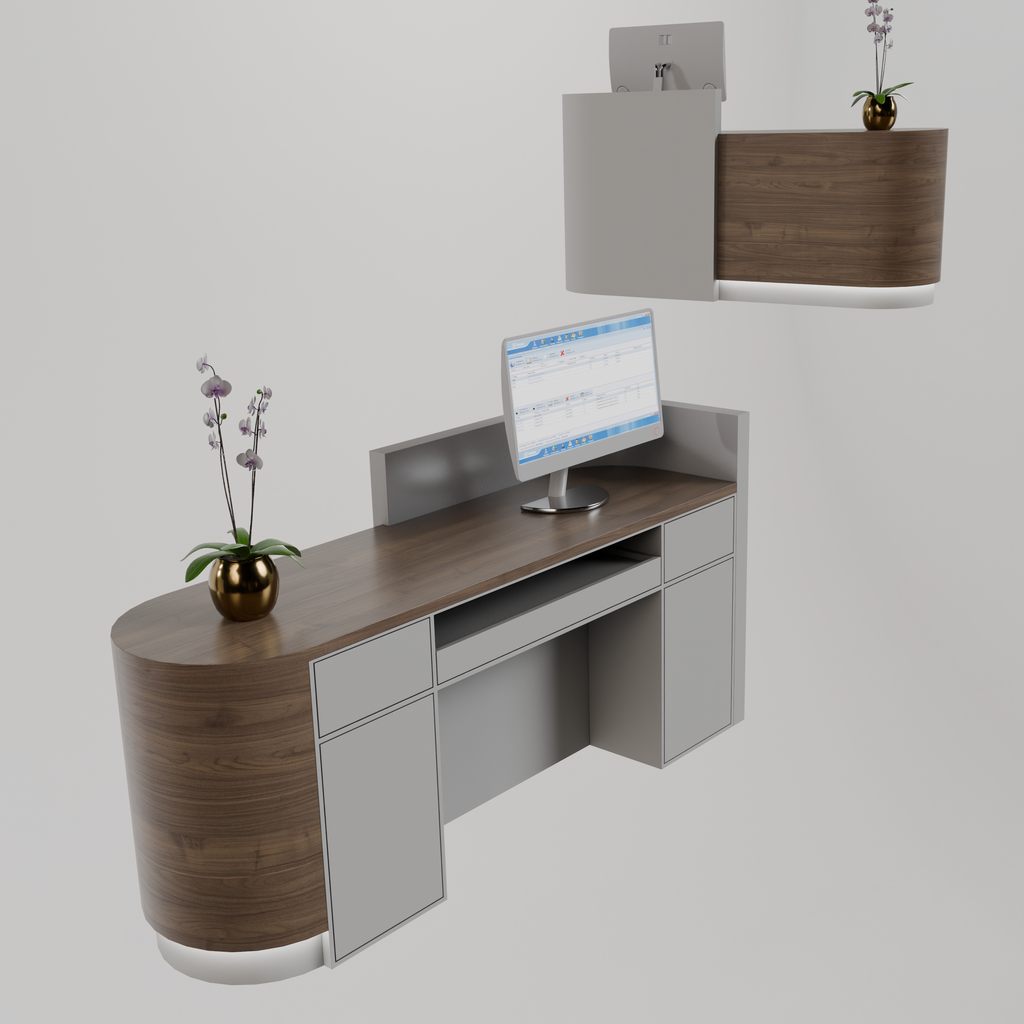 Receptionist service counter | Desks models | BlenderKit