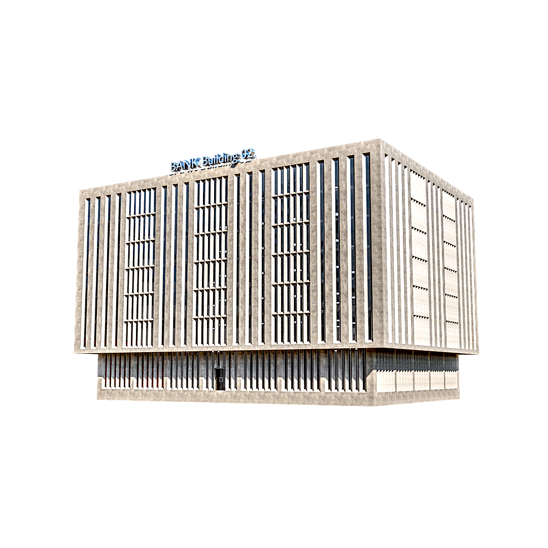 Bank Building 02 | Commercial Buildings models | BlenderKit