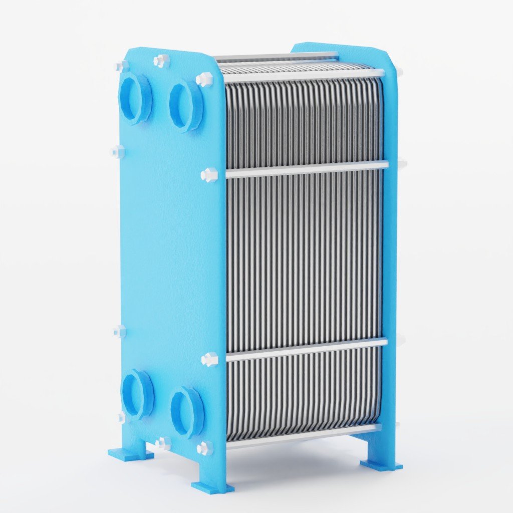 BlenderKit | Download the FREE Plate heat exchanger model