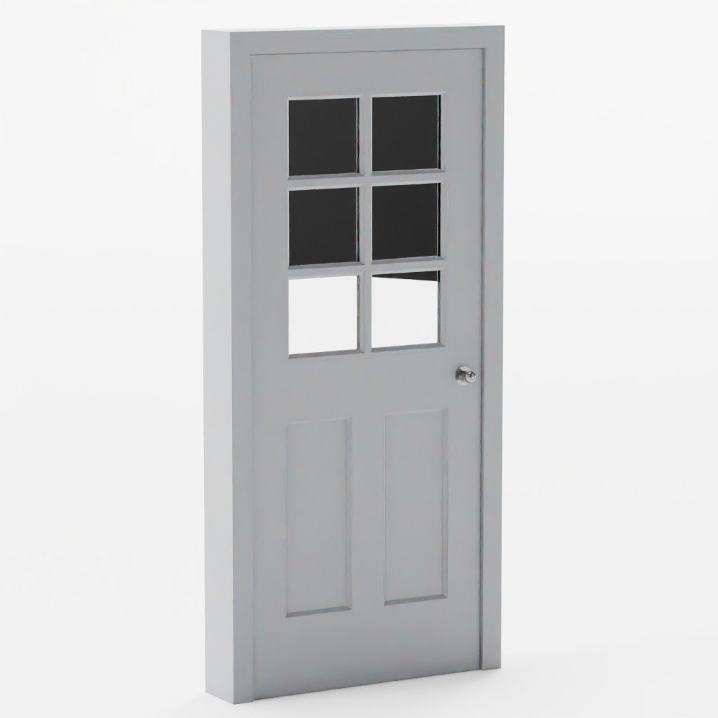 Interior Door and Frame #13 | 3D Door models | BlenderKit