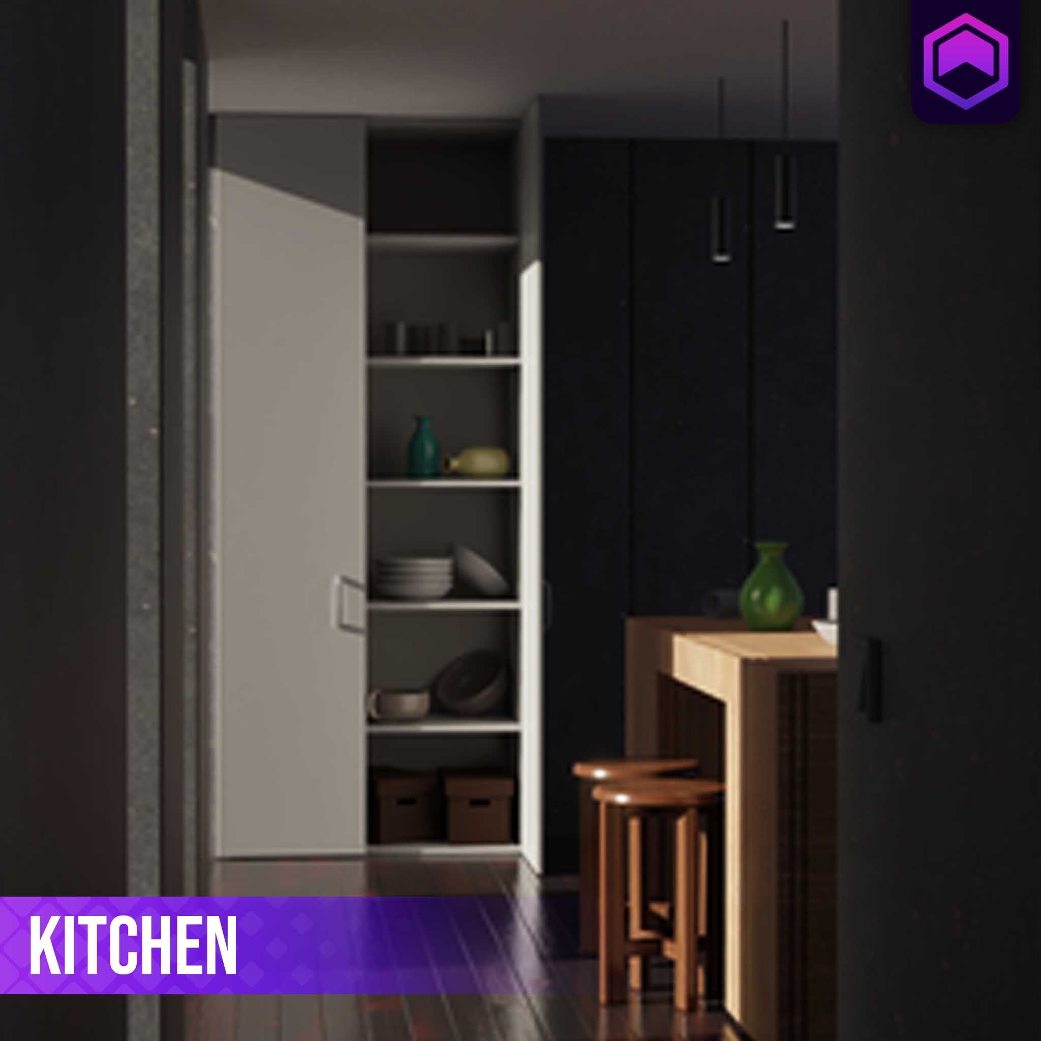 Kitchen | Cartoon scenes | BlenderKit