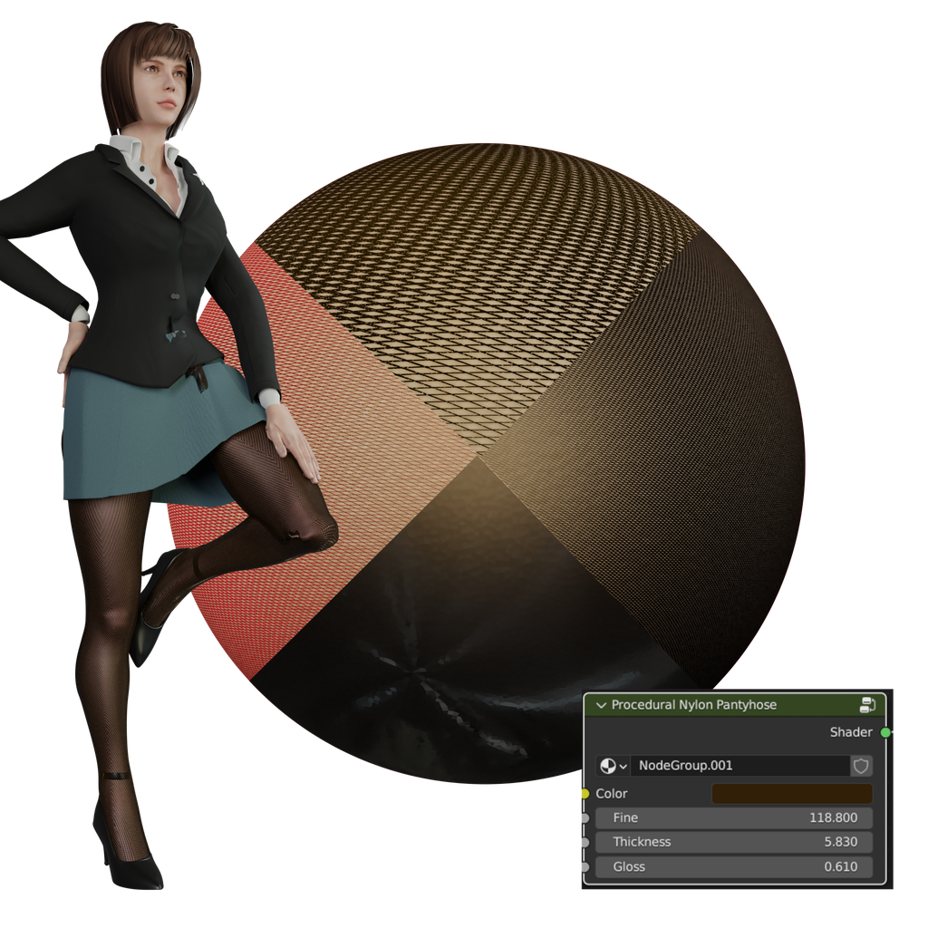 Procedural Nylon Pantyhose | FREE fabric materials | BlenderKit