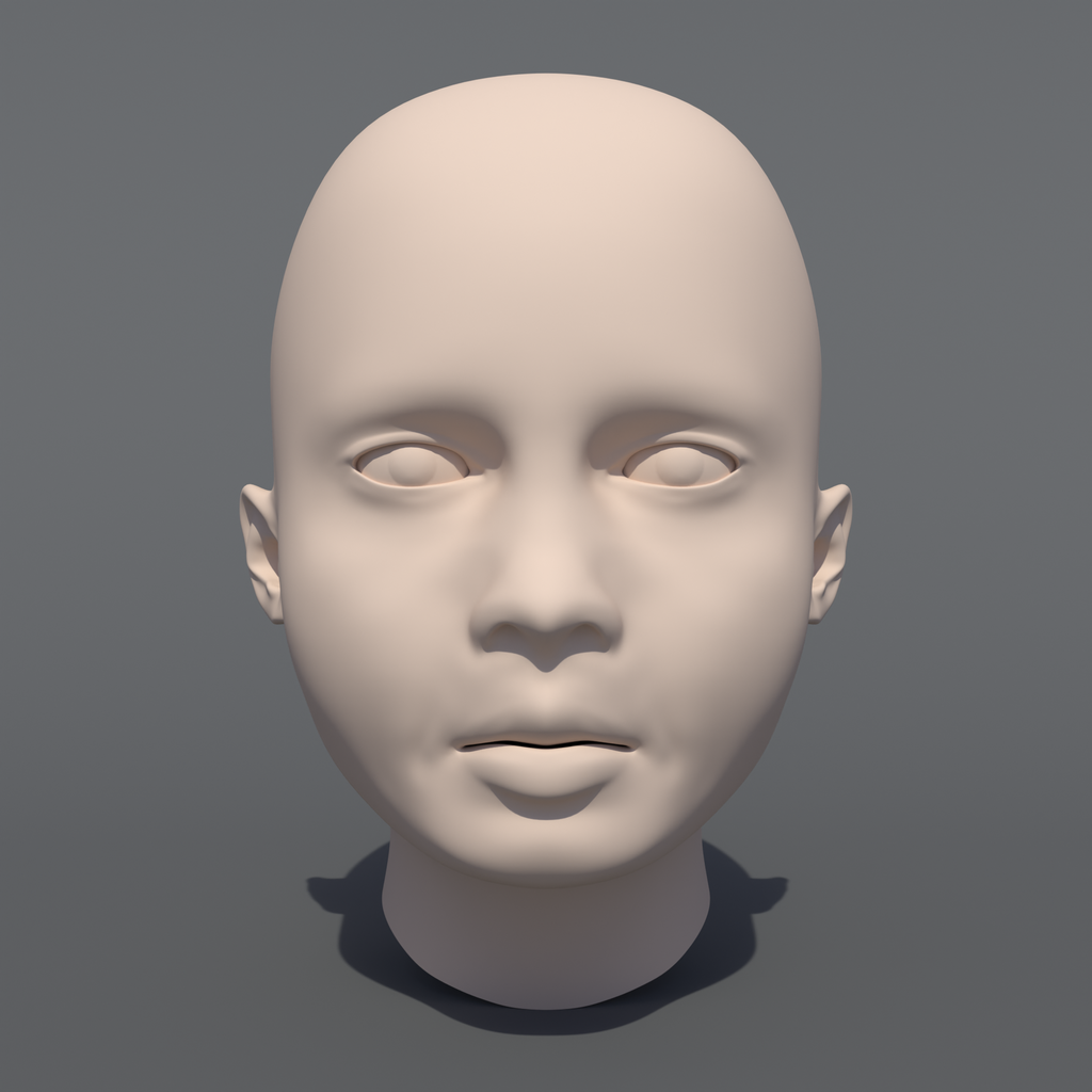 Caucasian Girl Head Base Mesh | Human Heads models | BlenderKit
