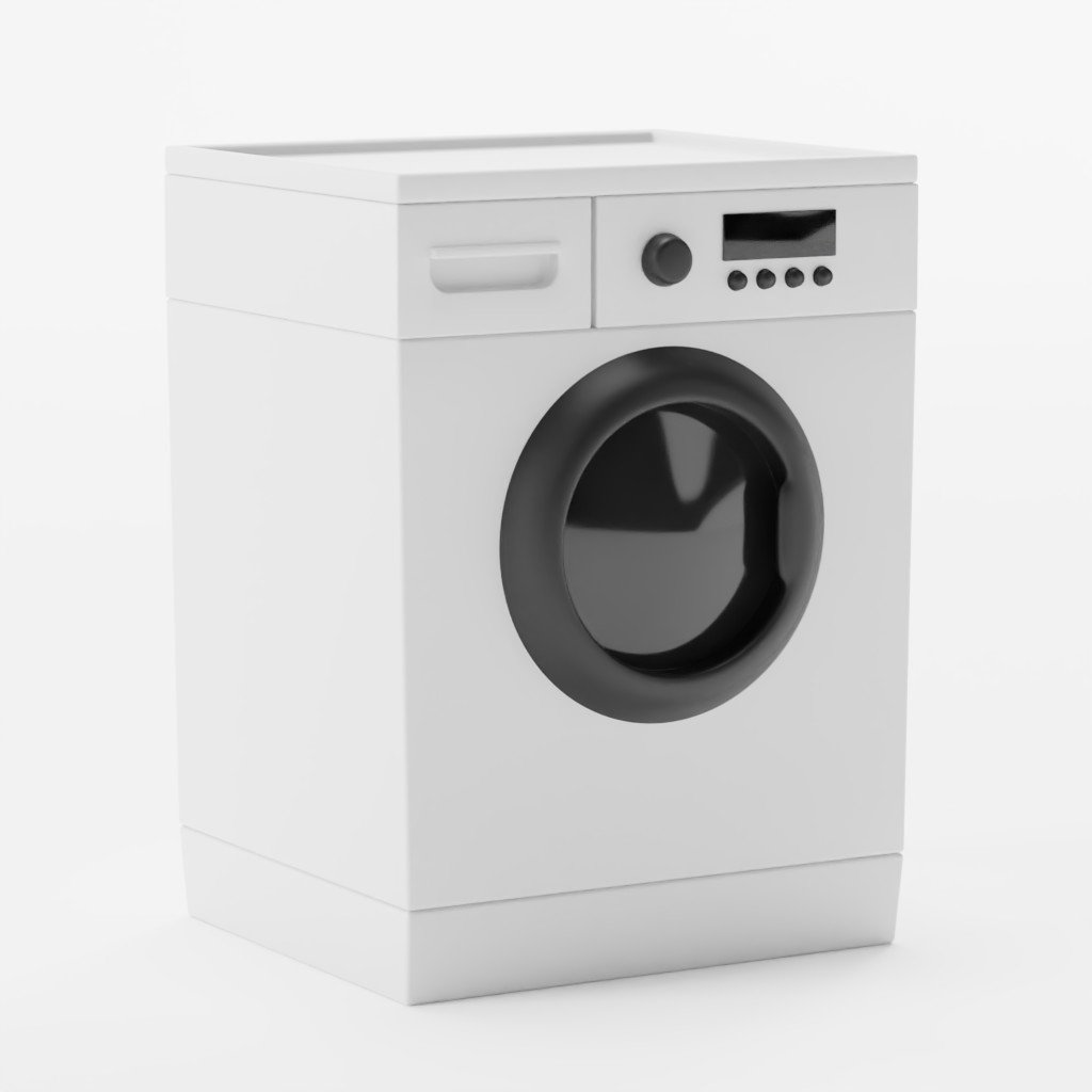 Front Load Washing Machine | Laundry models | BlenderKit