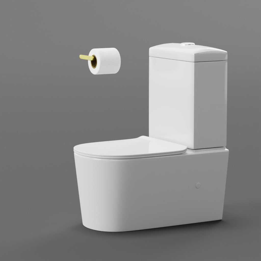 Wall hung toilet | FREE 3D Toilet / Bidet models | BlenderKit