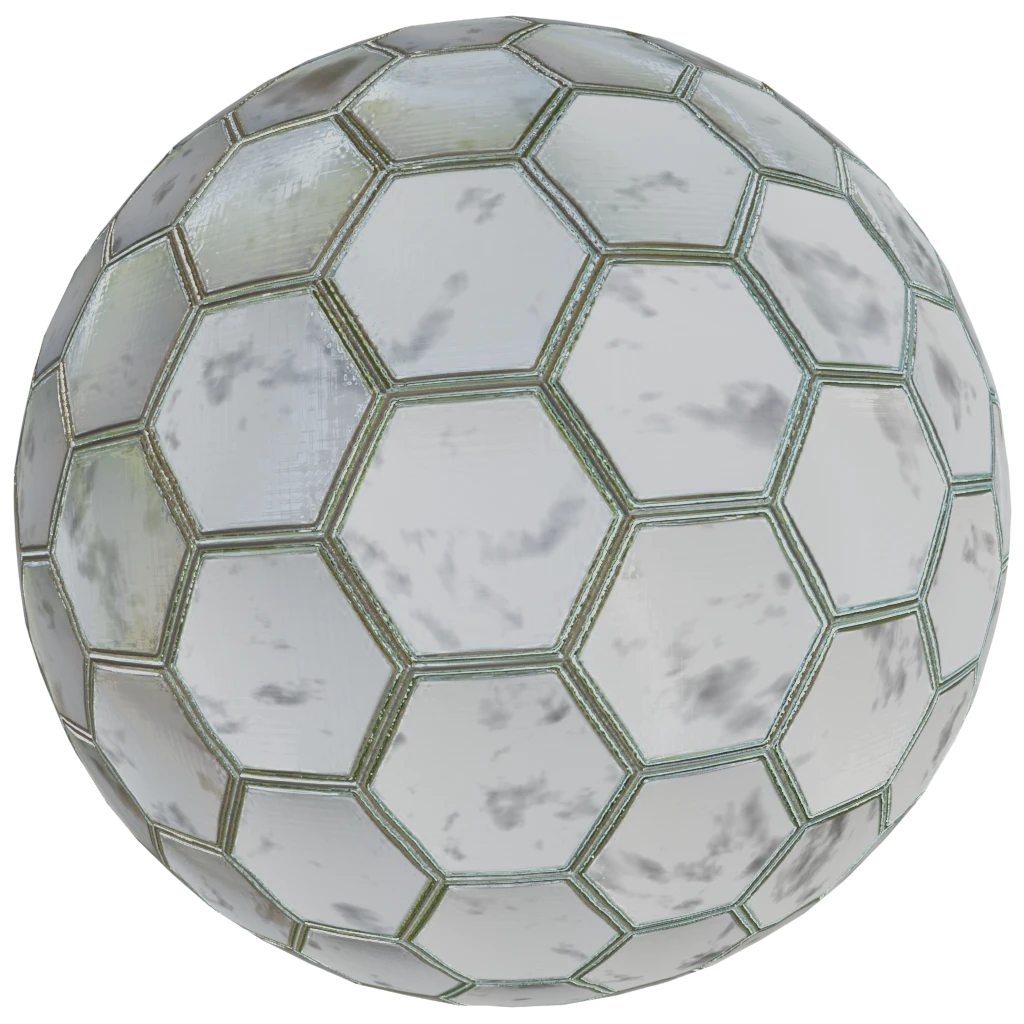 White metal hexagonal pattern | FREE metal materials | BlenderKit