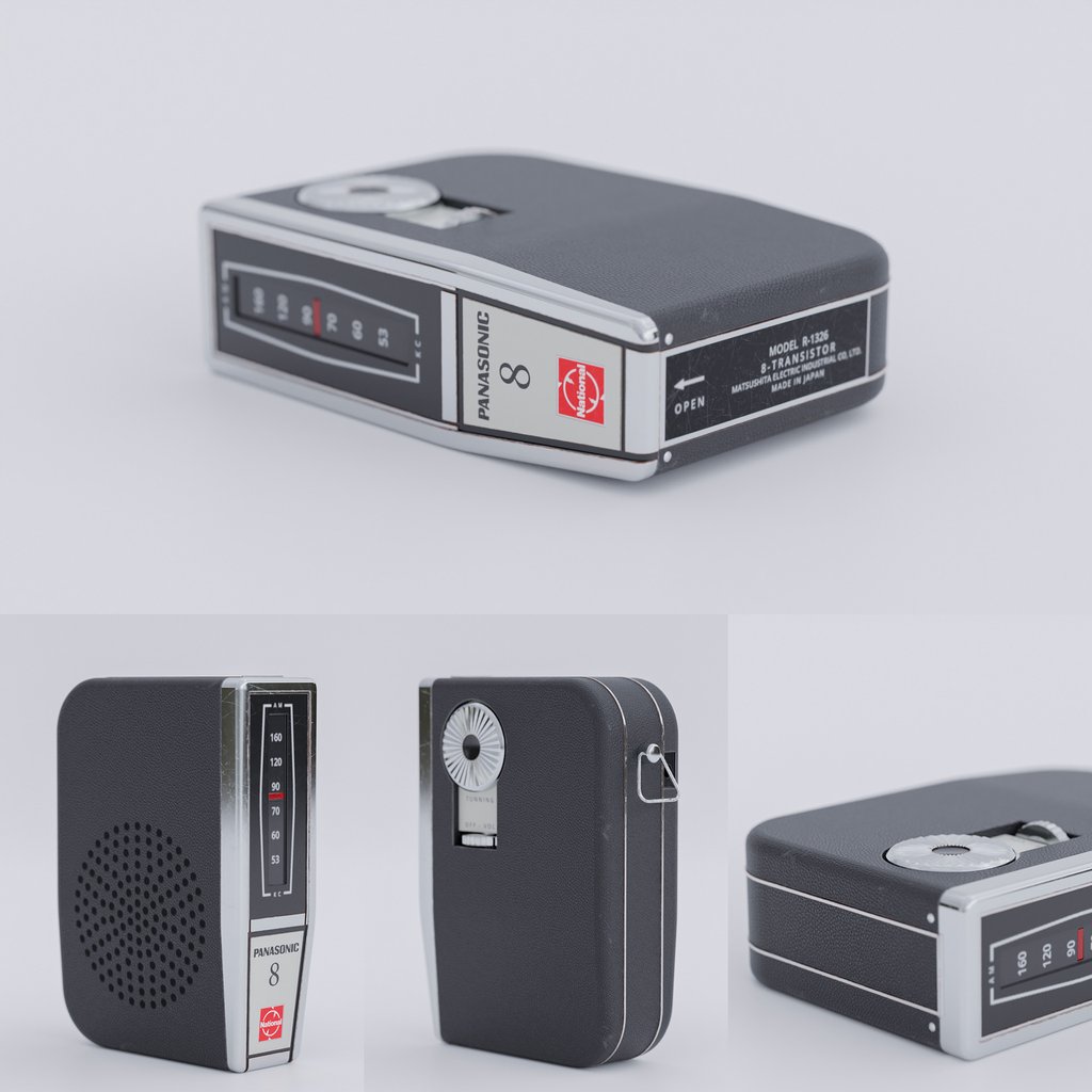 Vintage Panasonic Transmision Radio | Audio Devices models | BlenderKit
