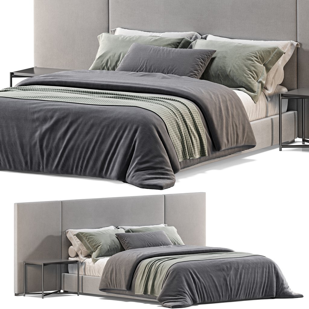 Bed Modena by Restoration Hardware | Beds models | BlenderKit