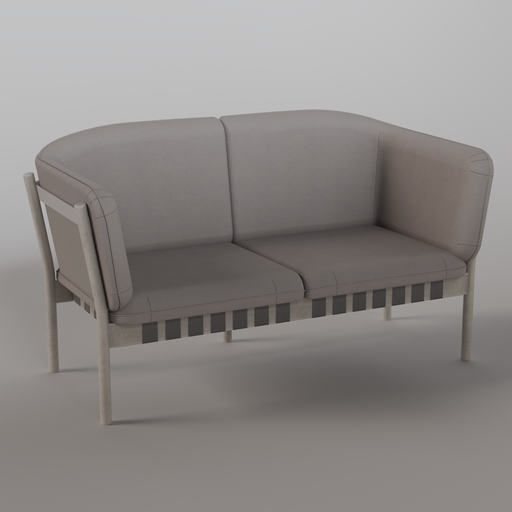 Dowel Two-seater sofa S110 | Sofas models | BlenderKit