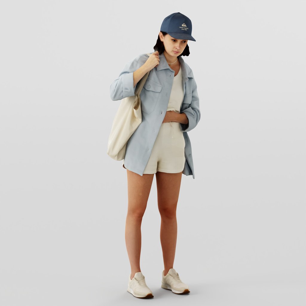 Stylized Female Base Mesh Rigged | Women models | BlenderKit