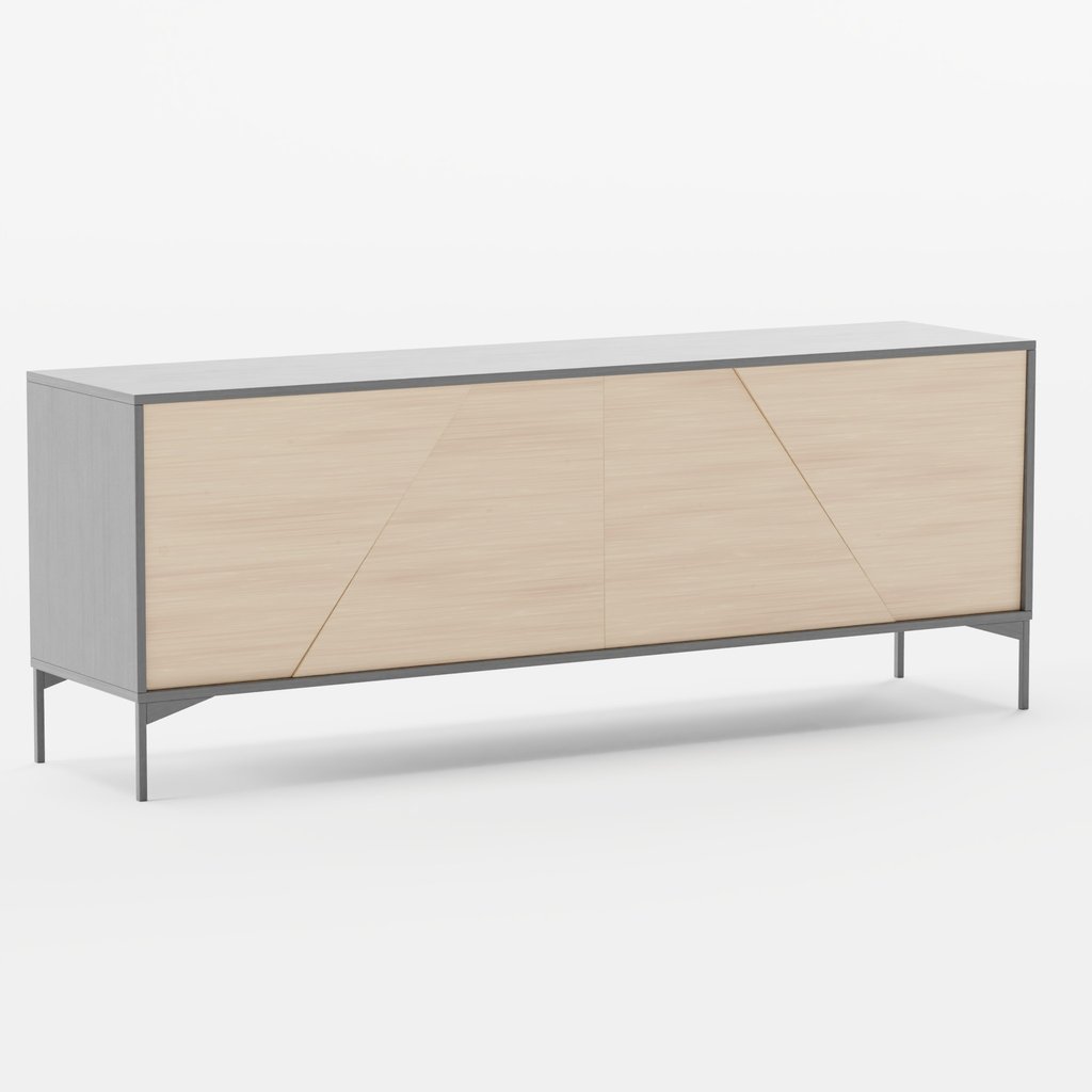 AIKIDO Sidebaord Modern Wood | FREE Sideboard & Drawers models | BlenderKit