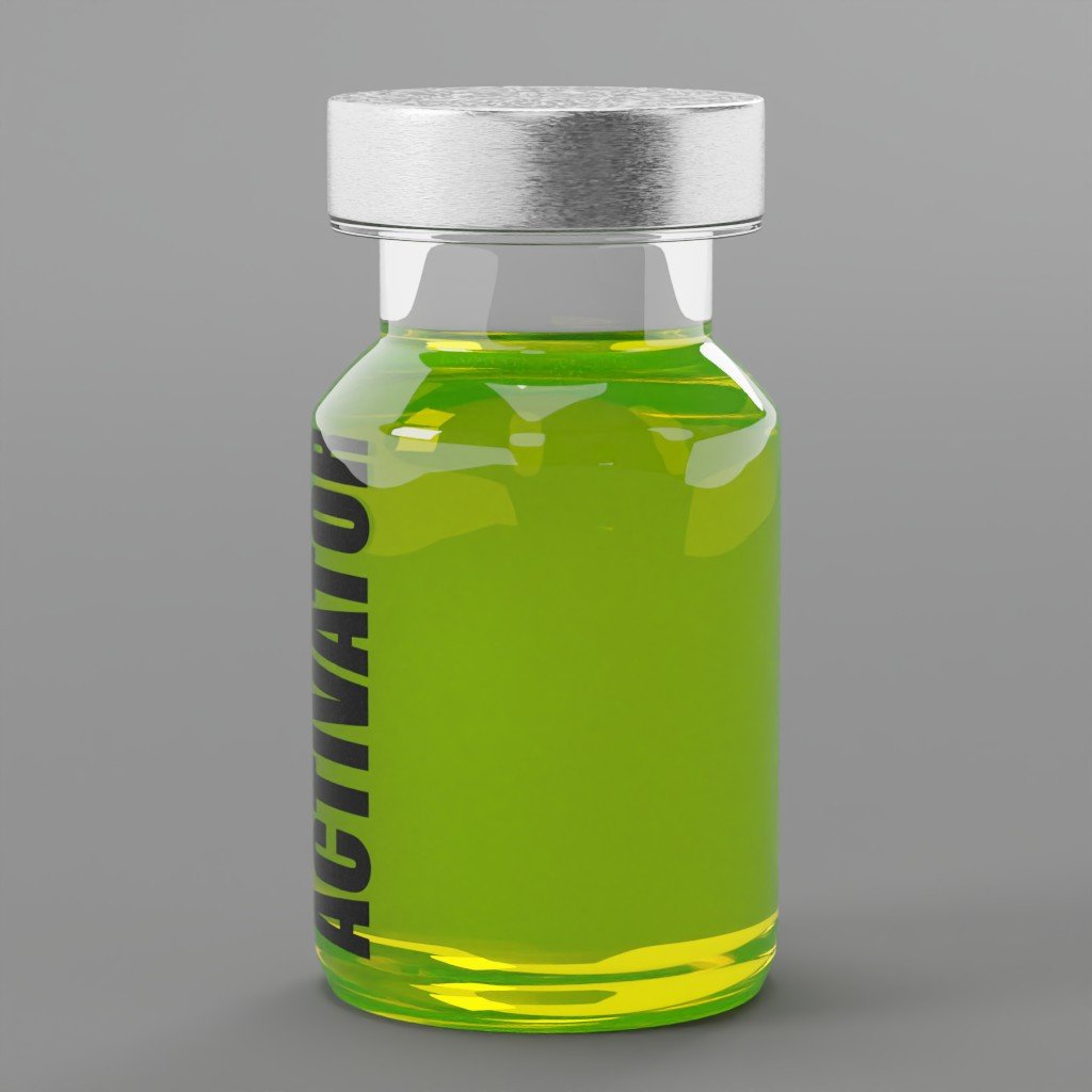 Green Serum | FREE Lab Equipment models | BlenderKit