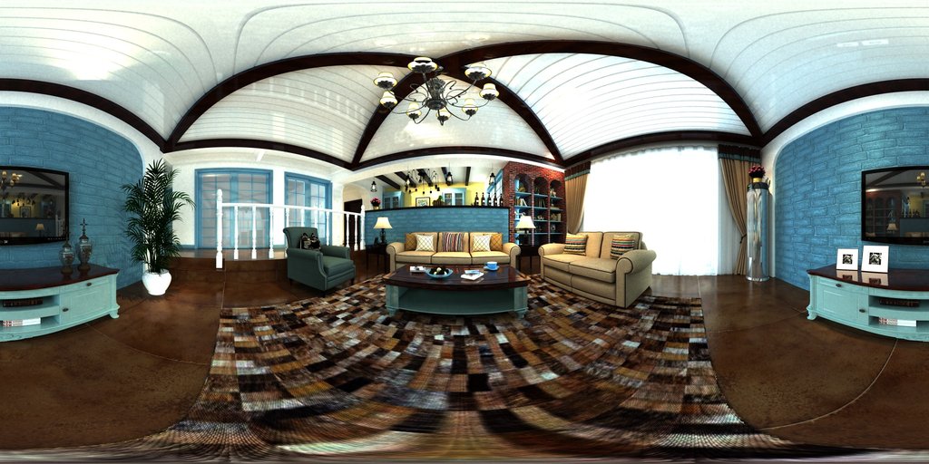 Living room | FREE Interiors HDRis | BlenderKit