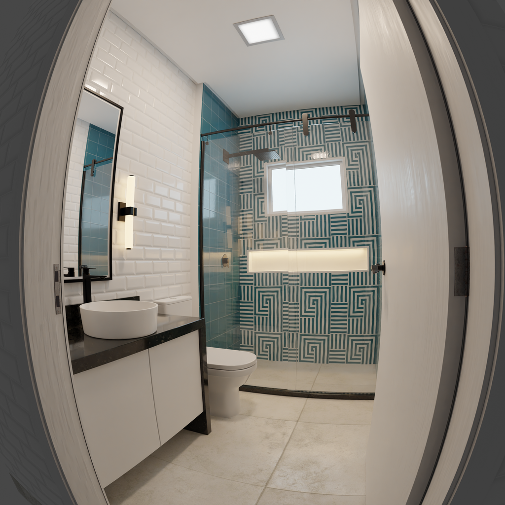 Blue Bathroom | Private scenes | BlenderKit