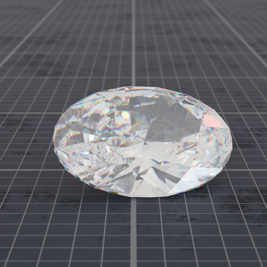 Oval cut diamond | FREE Miscellaneous models | BlenderKit