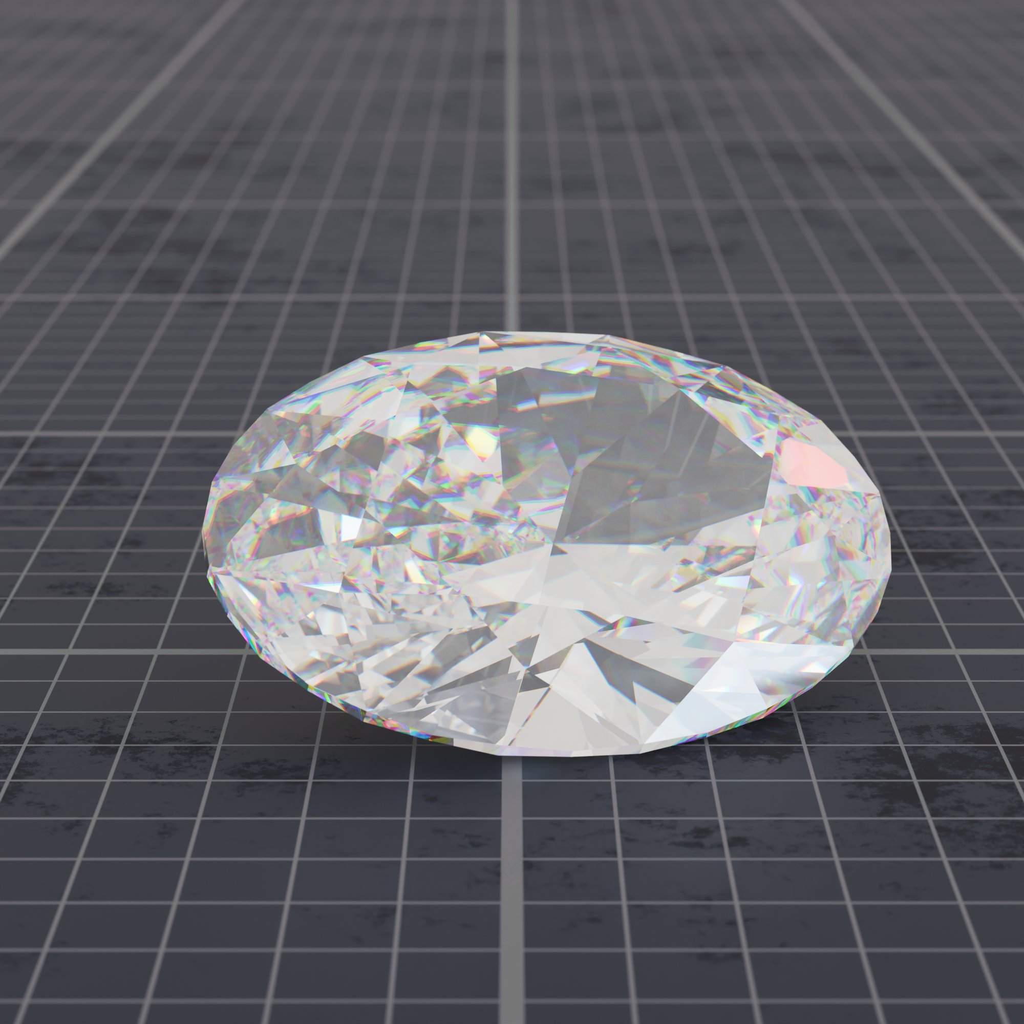 Oval cut diamond | FREE Miscellaneous models | BlenderKit