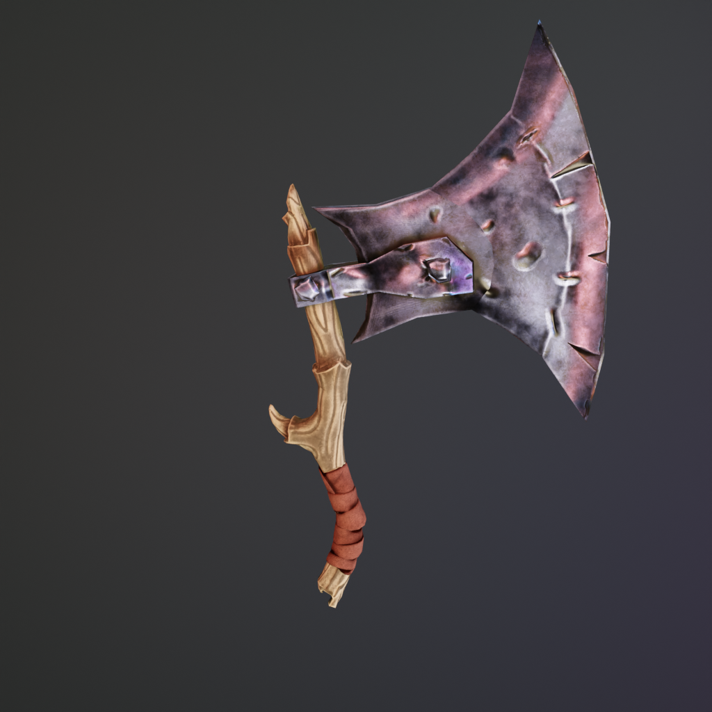 Hacha stylized toon | FREE Historical Weapons models | BlenderKit