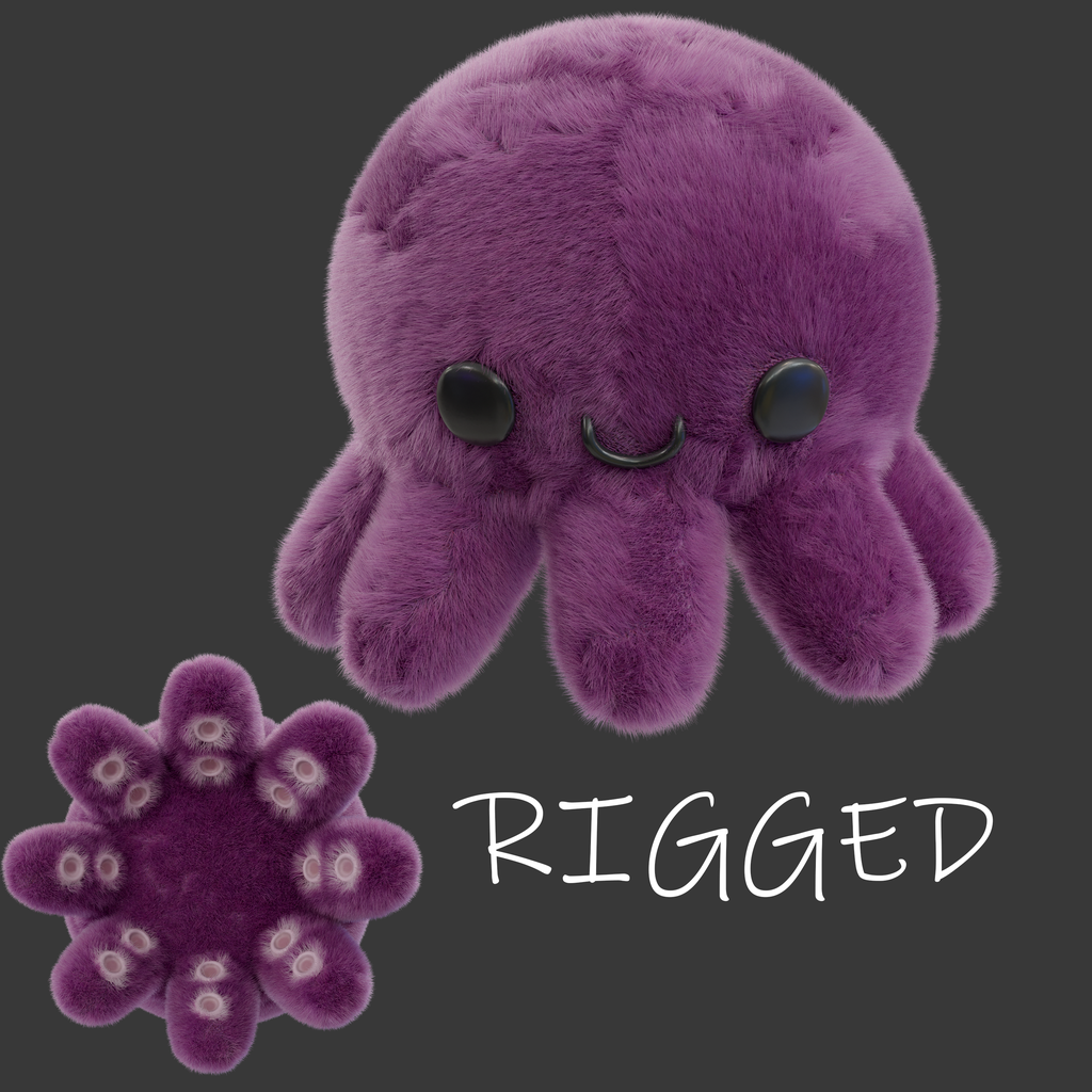 Octopus plush toy | FREE Toys models | BlenderKit