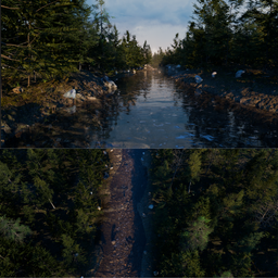 Forest River Path | Nature scenes | BlenderKit