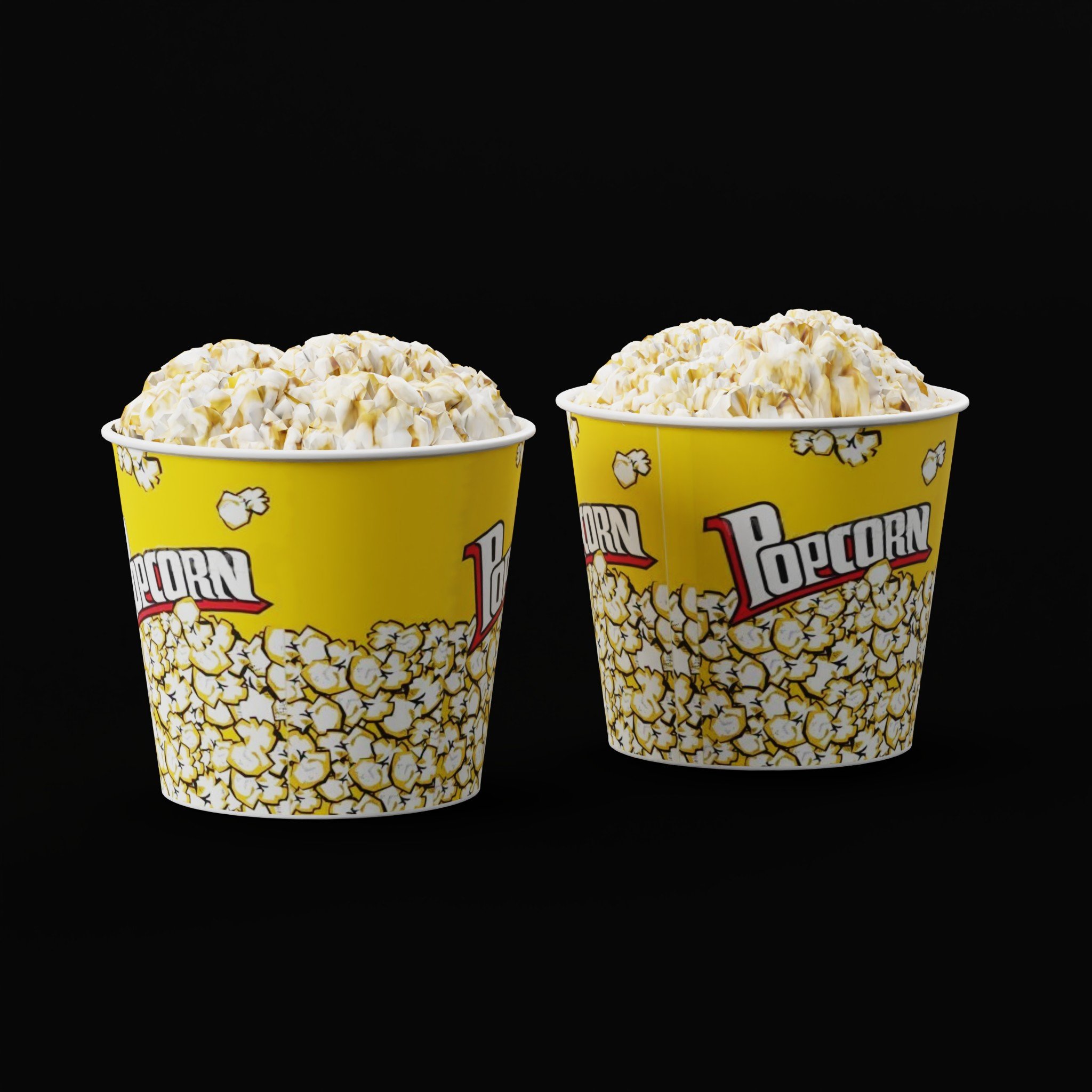 Popcorn Buckets | FREE Food models | BlenderKit