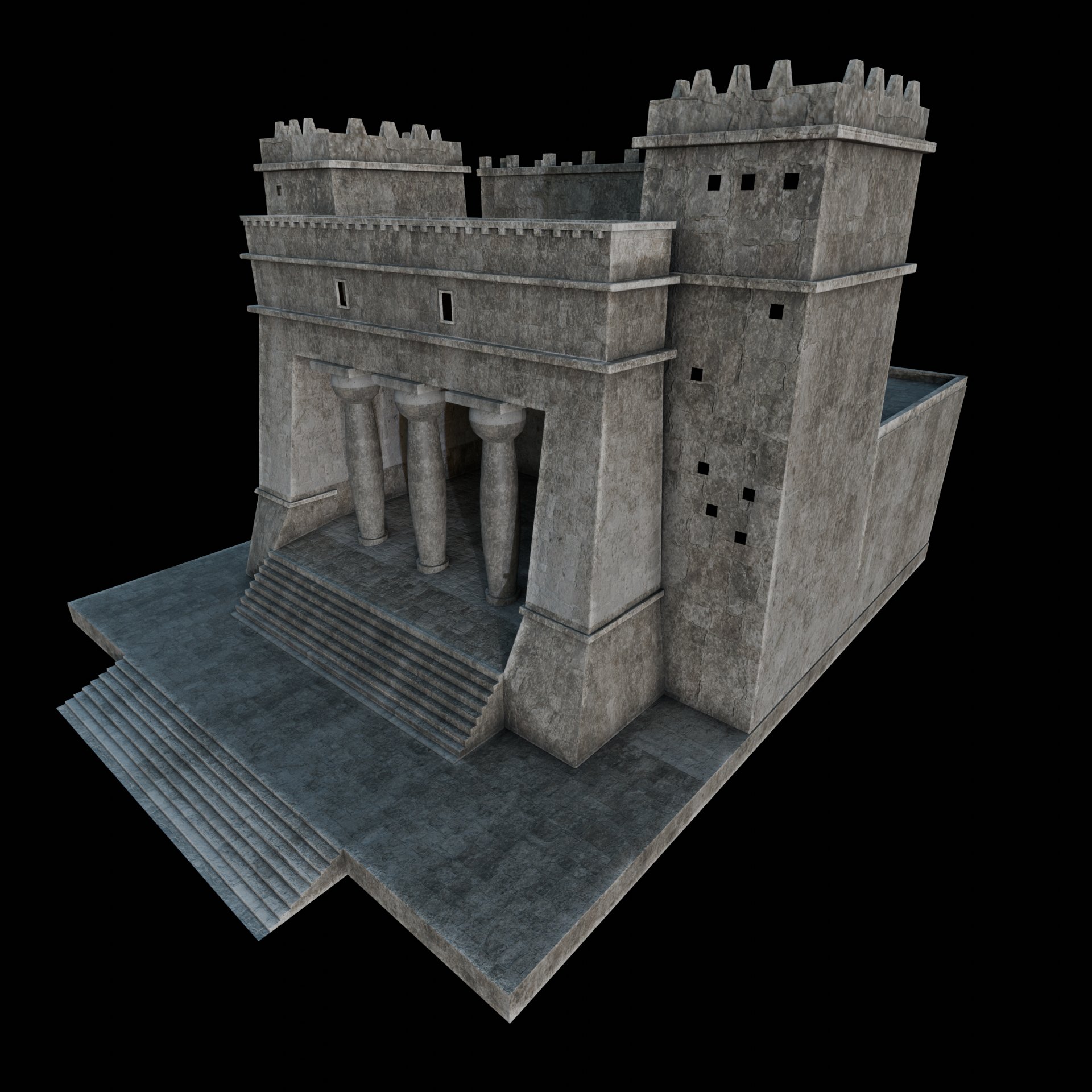 Troy Castle | Historic Buildings models | BlenderKit