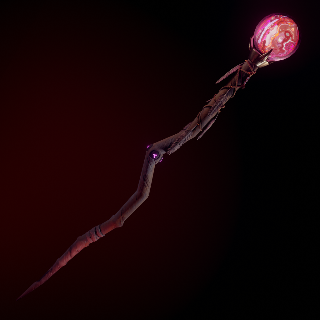 Runic Mage Staff | FREE Accessories models | BlenderKit