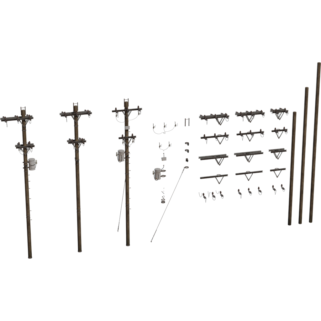 BlenderKit | Download the FREE Modular Electricity Poles model