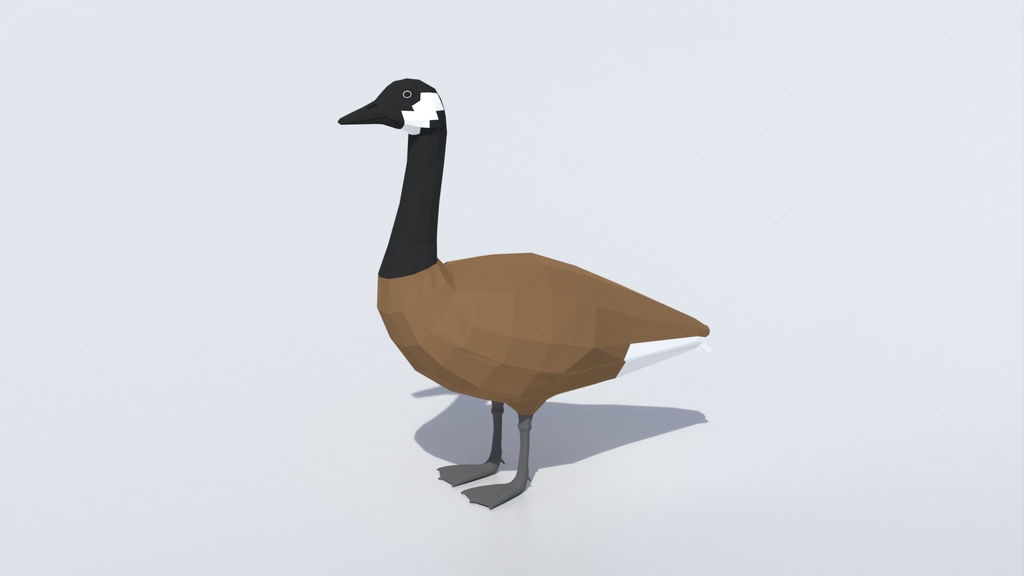 Low Poly Canada Goose | Birds models | BlenderKit