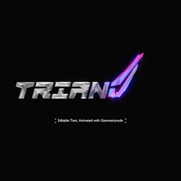 Abstract metallic geometric Typography | Typography scenes | BlenderKit