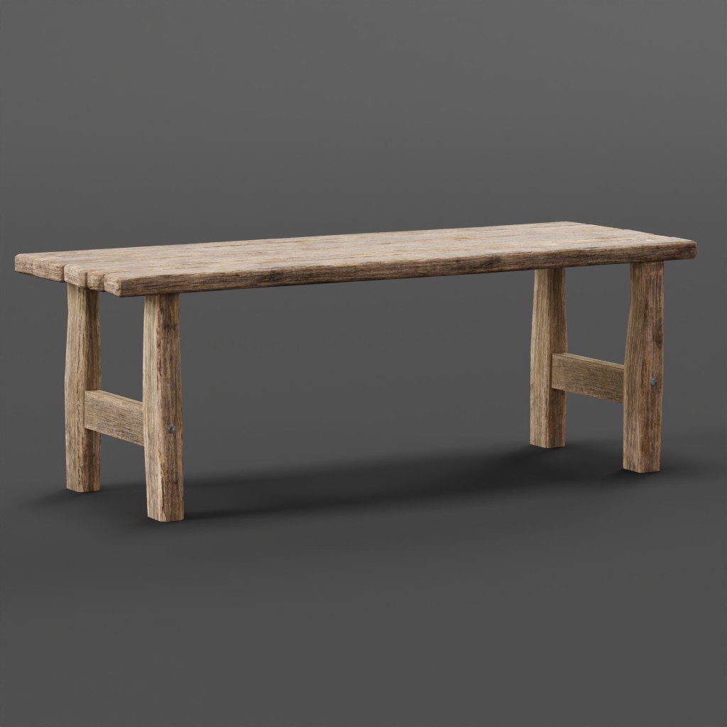 Bench | Chair-table Sets models | BlenderKit