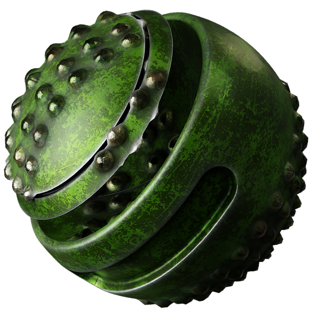 Rivets Metal Green | FREE metal materials | BlenderKit