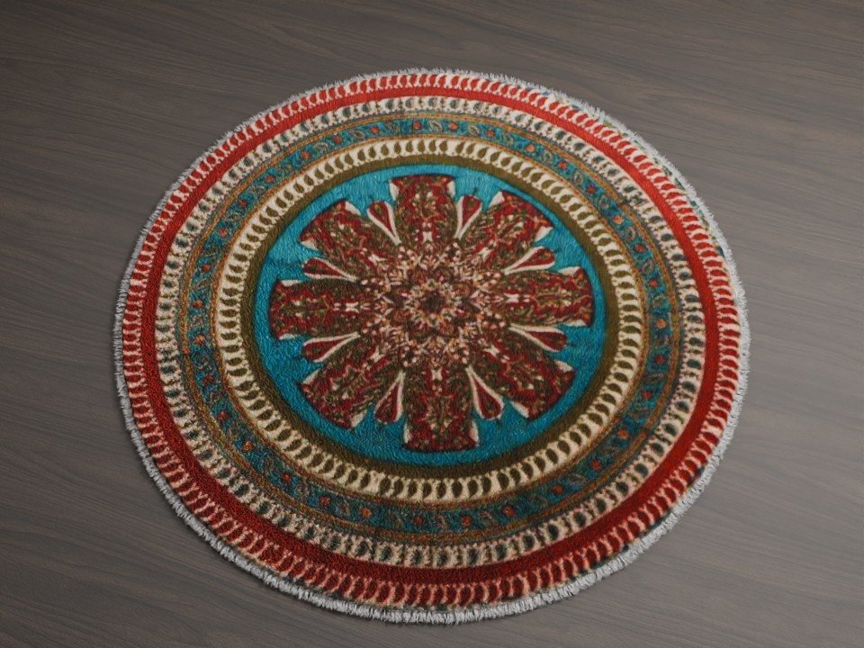 Persian Design Rug | Beds models | BlenderKit