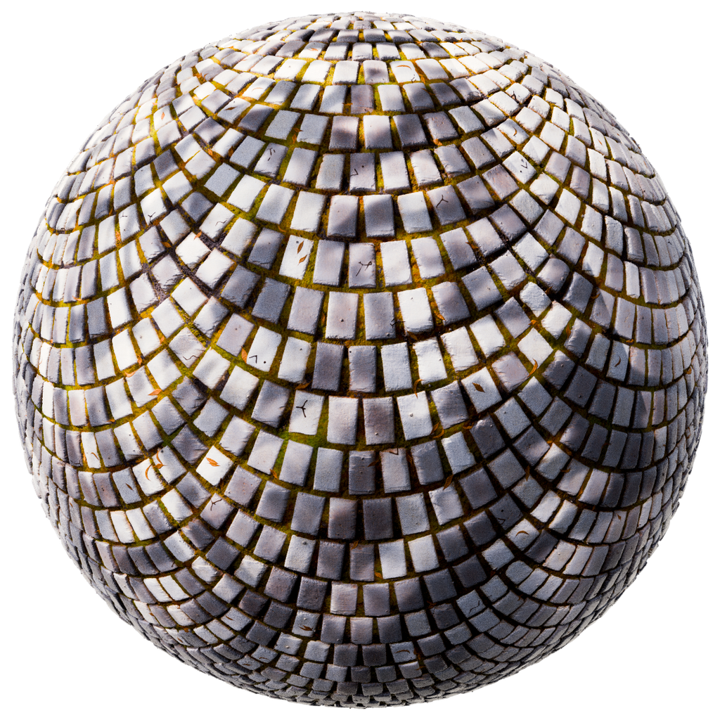 Mossy Arched Park Tiles | FREE paving materials | BlenderKit