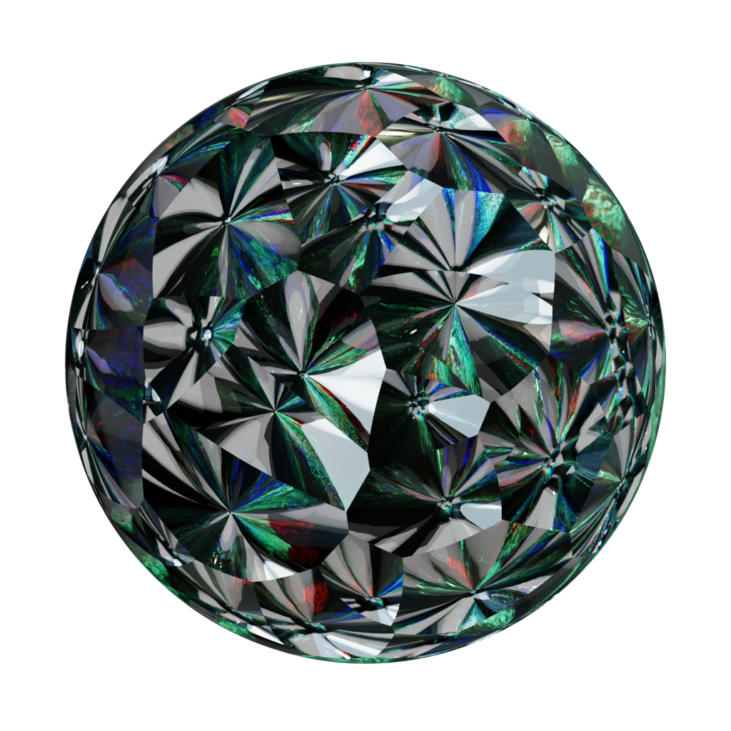 Dispersion Diamond | FREE glass materials | BlenderKit