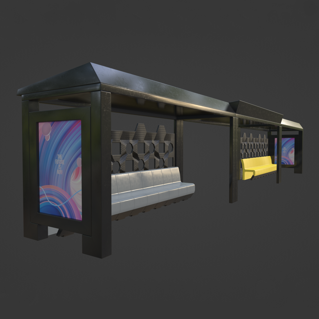 Bus Shelter | FREE 3D Commercial models | BlenderKit