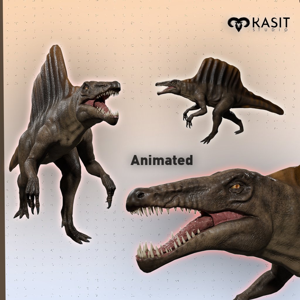 Spinosaurus Animated | Dinosaurs models | BlenderKit