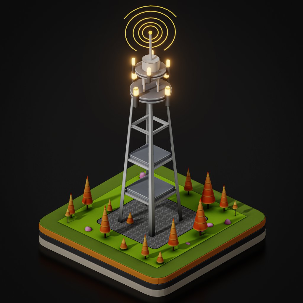 Cell Phone Tower | Architectural Scenes models | BlenderKit