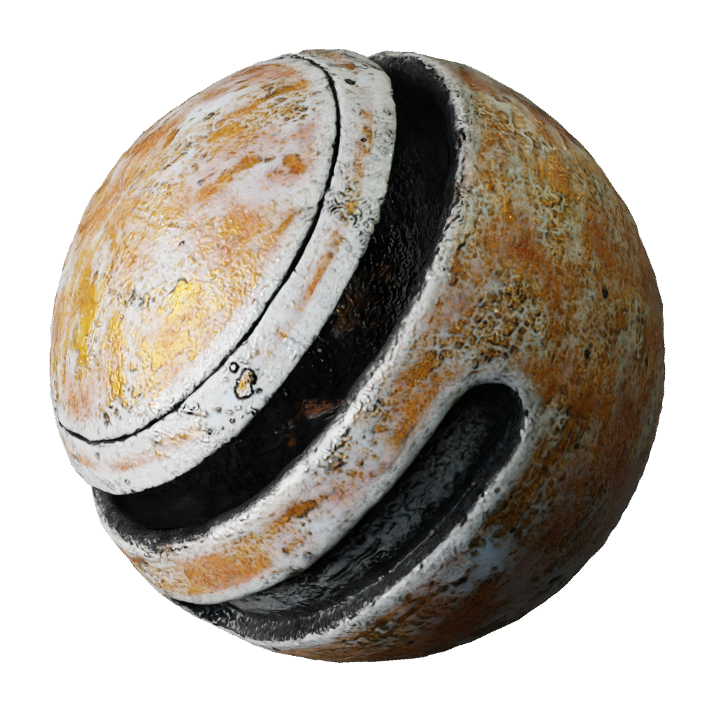 Metal Rusty White Edgewear | FREE metal materials | BlenderKit
