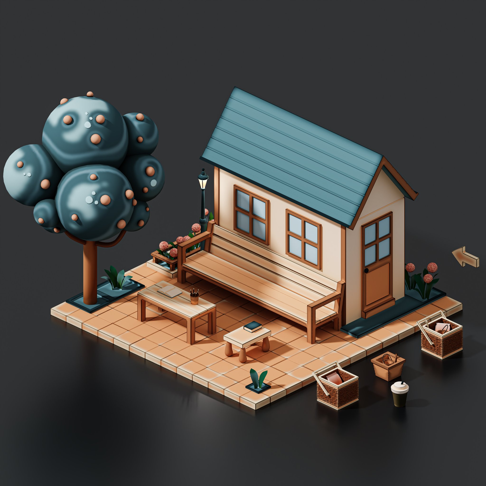 Rest area | Architectural Scenes models | BlenderKit