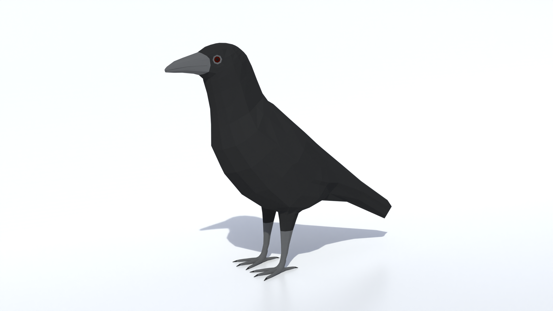 Low Poly Crow | Birds models | BlenderKit