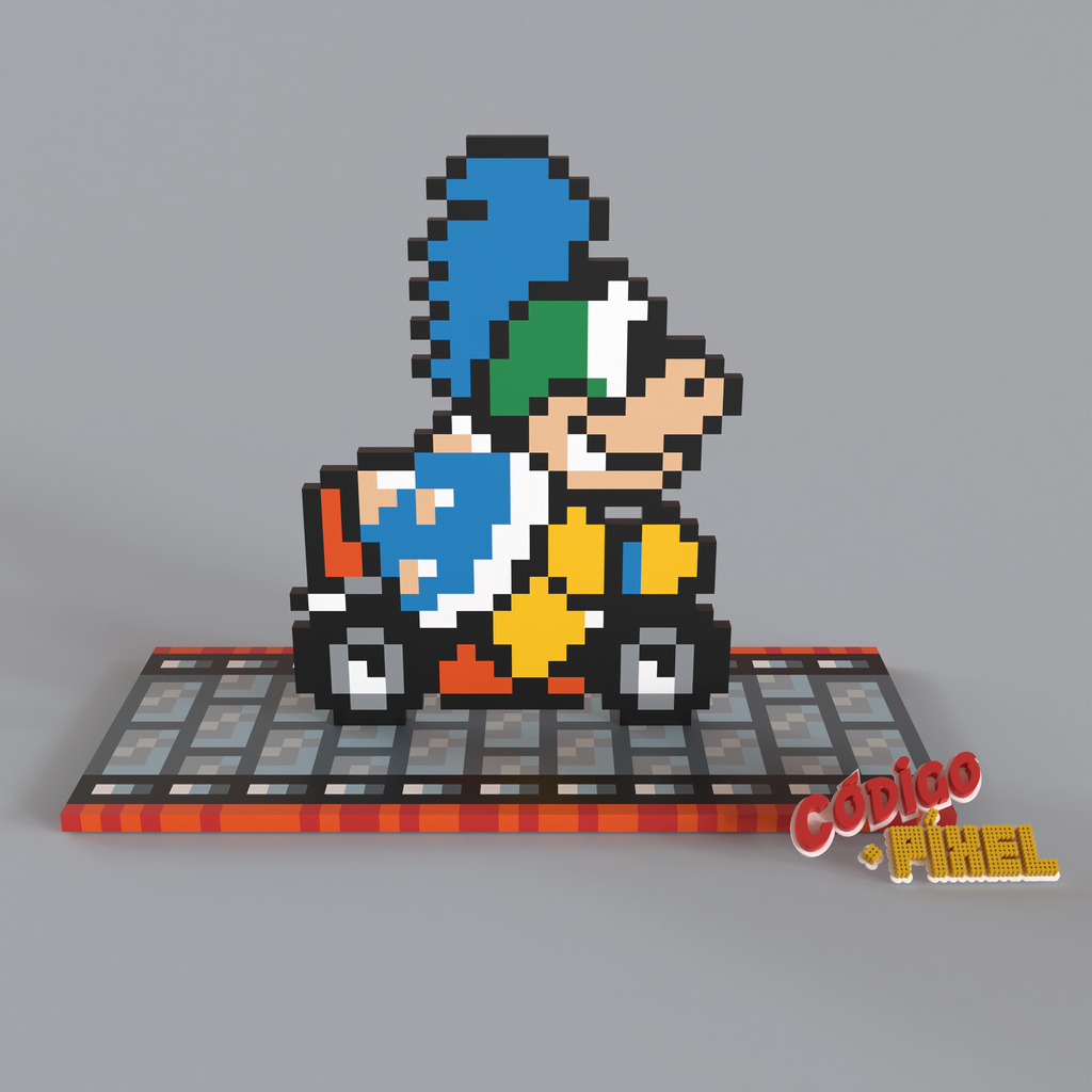 SMK051 - Super Pixel Kart Larry Koopa | 3D Character models | BlenderKit