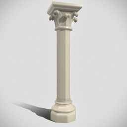 Column Trilobate Pistils | Architectural Structures models | BlenderKit
