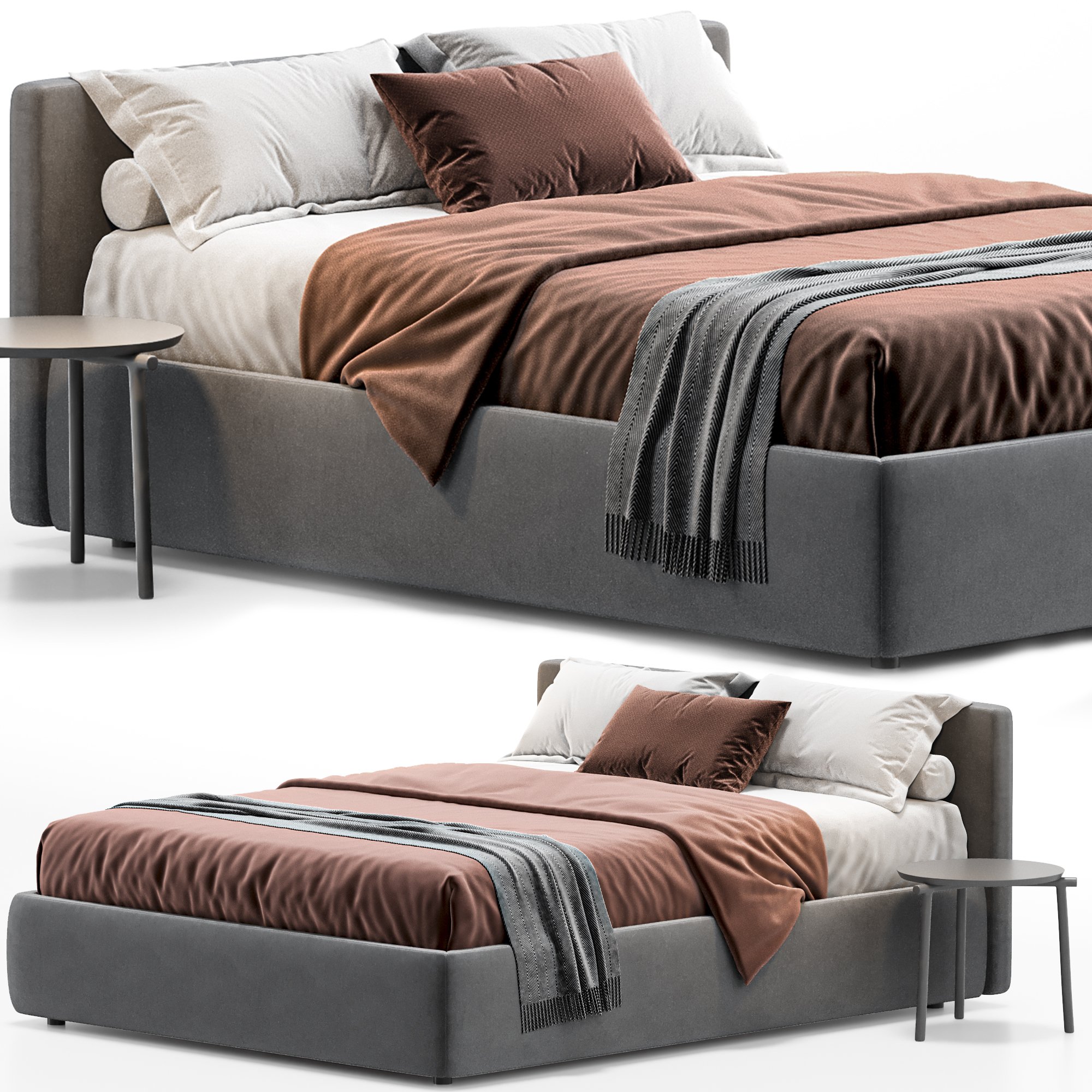 Queen bed Desiree Blo 84 | Beds models | BlenderKit