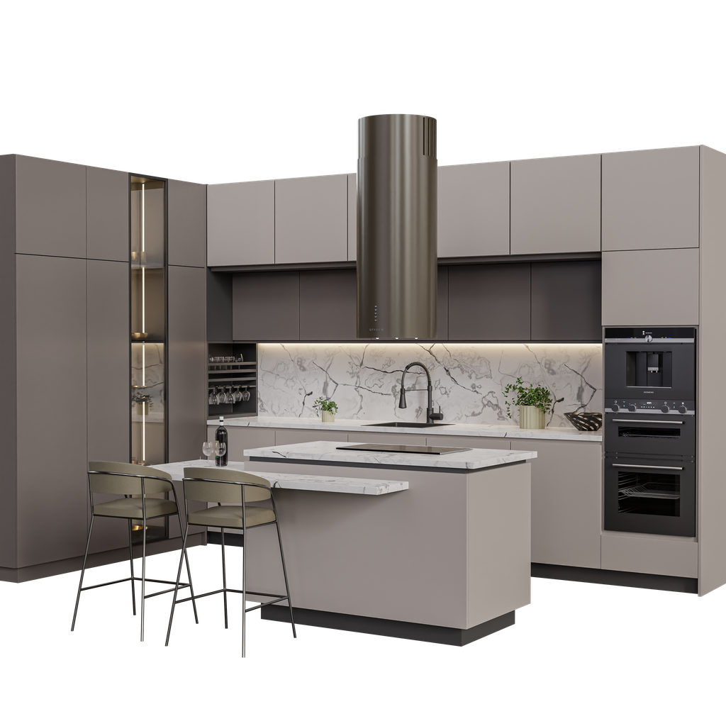Kitchen modern E | Kitchen Appliances models | BlenderKit